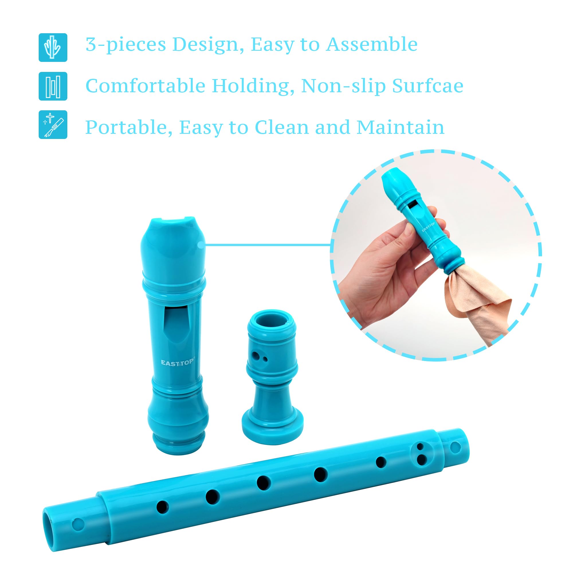 Snapklik.com : EAST TOP Soprano Recorder For Kids Beginners, 8 Hole ...