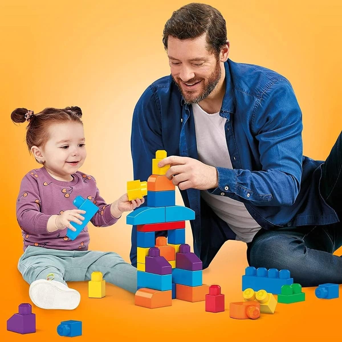 Buy Large Building Blocks for Toddlers – Giant Jumbo Big Building Blocks – Variety Shapes and ...