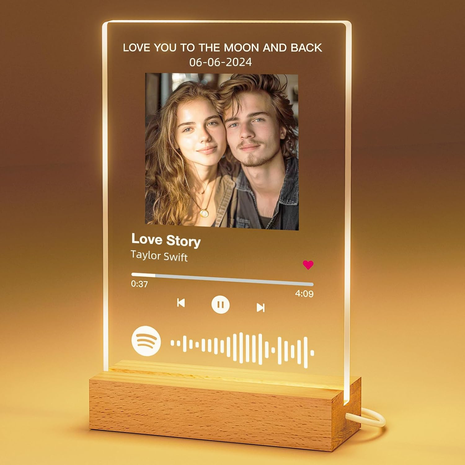 witfox Spotify Plaque Personalised Gifts for Him Her - Spotify Picture ...
