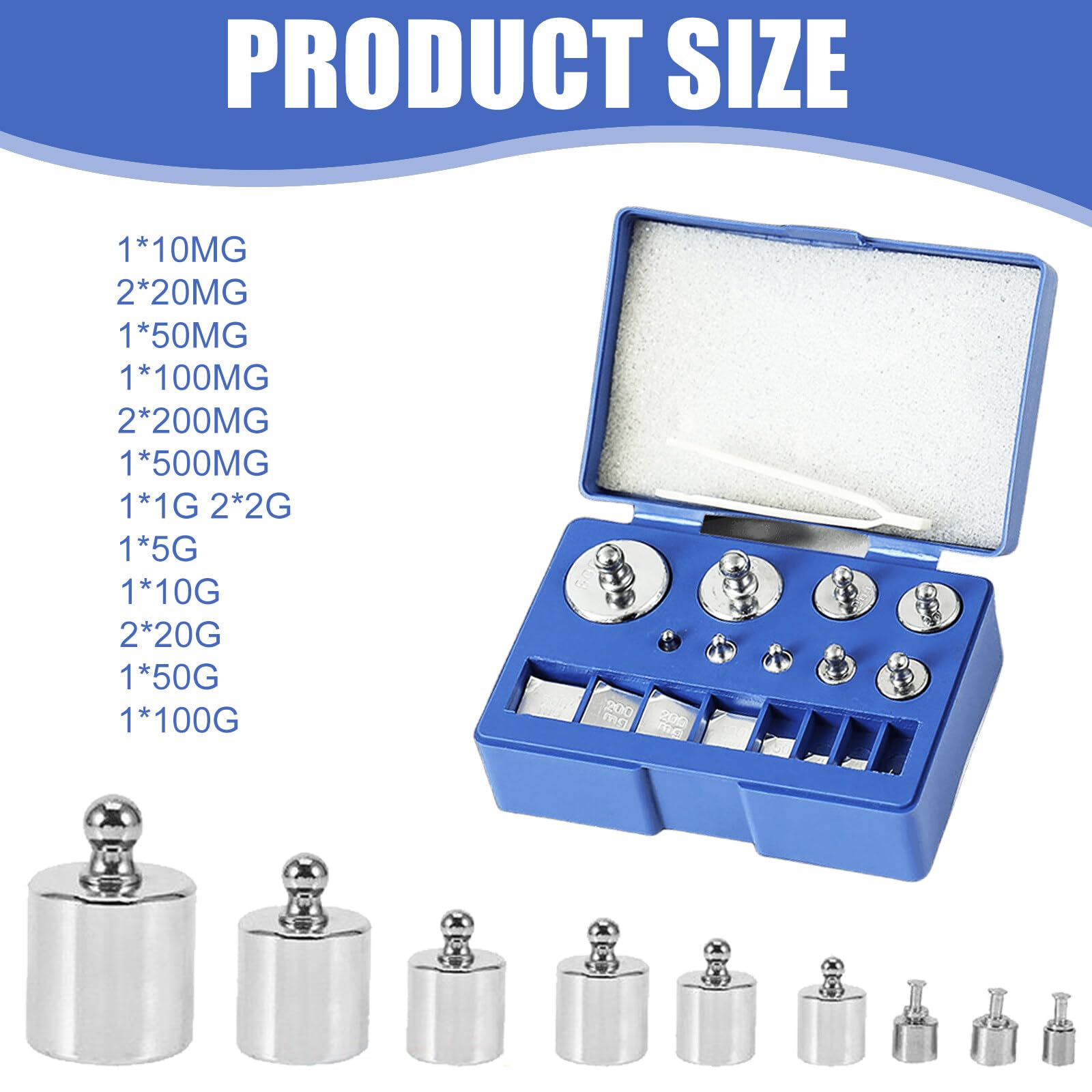 Calibration Weights For Digital Scale M1 Grade 1mg-1kg Stainless Steel ...