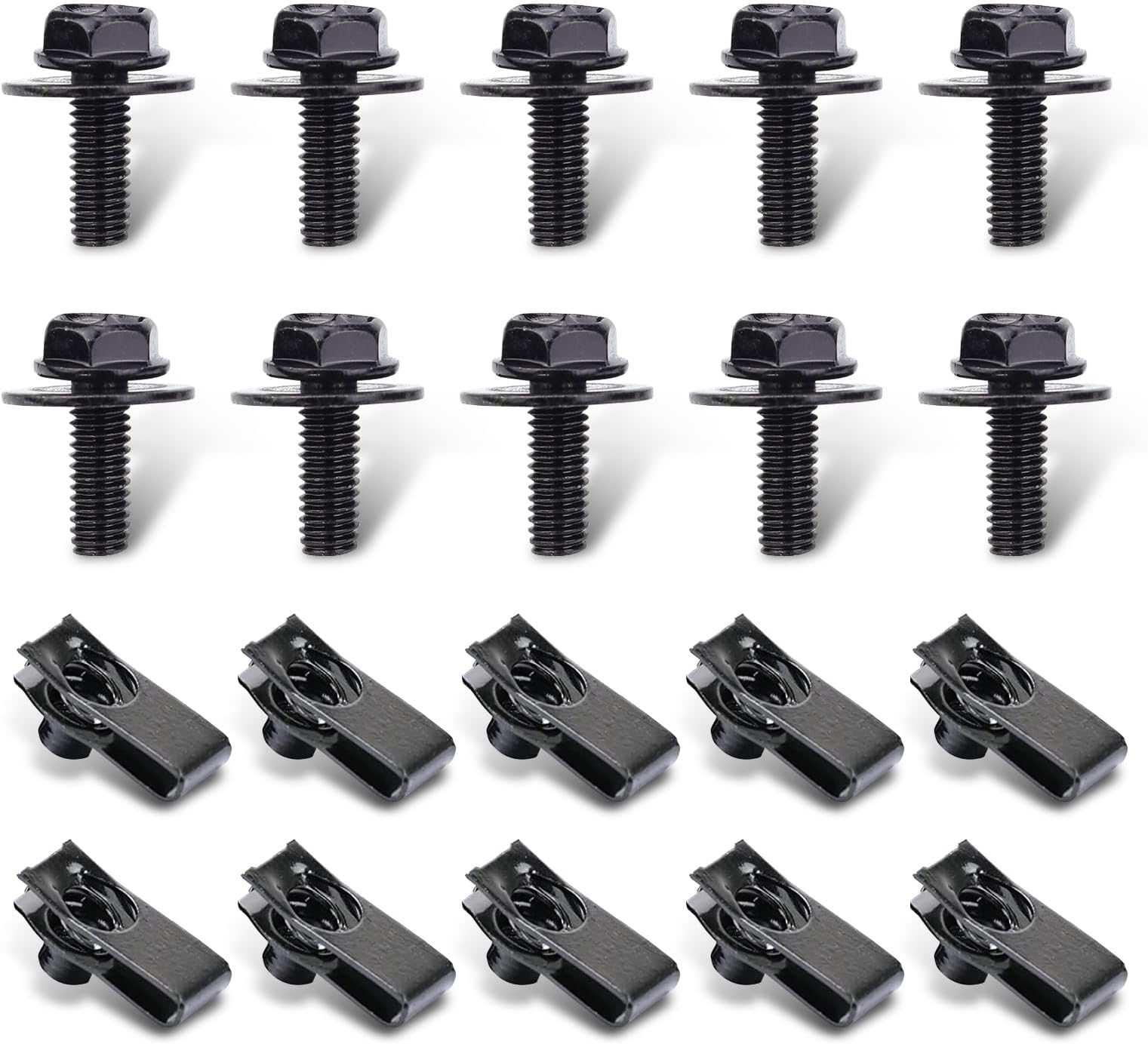 Amazon.com: UGSHY 20 PCS Automotive Body Bolt and U-nut Clamp Kit, Hood ...