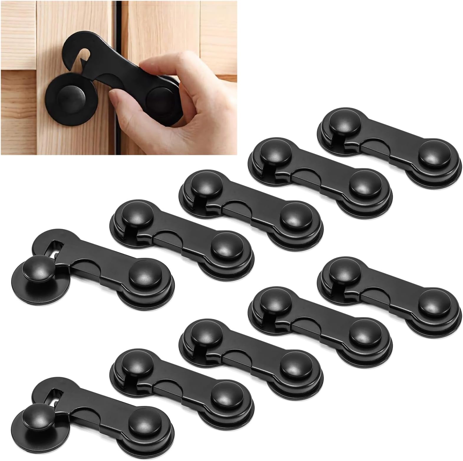 Wisfunlly Child Safety Cabinet Locks, Baby Proofing Latches Children's ...