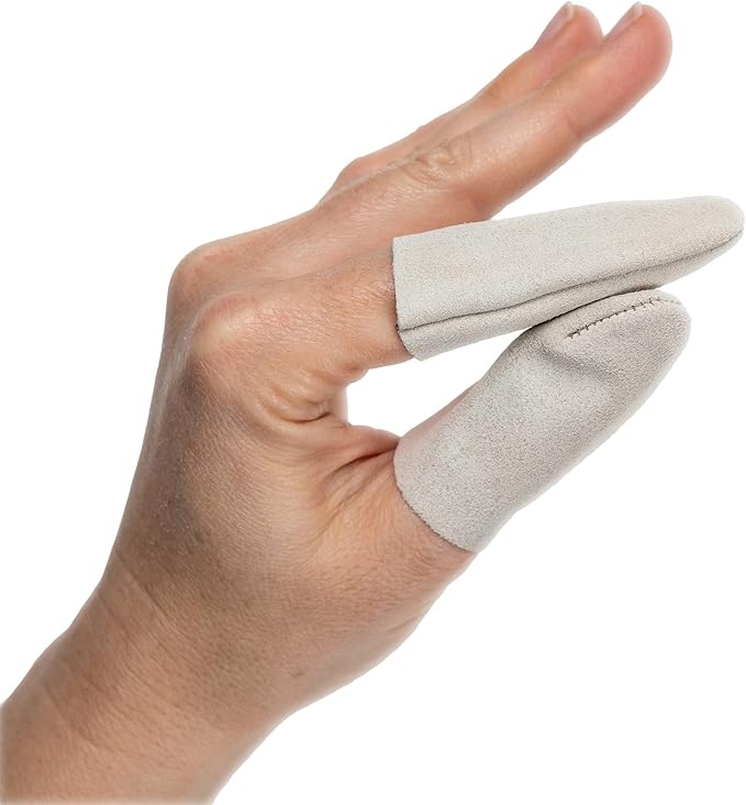 Amazon.com: Leather Finger Guards for Needle Felting | Thick Genuine ...