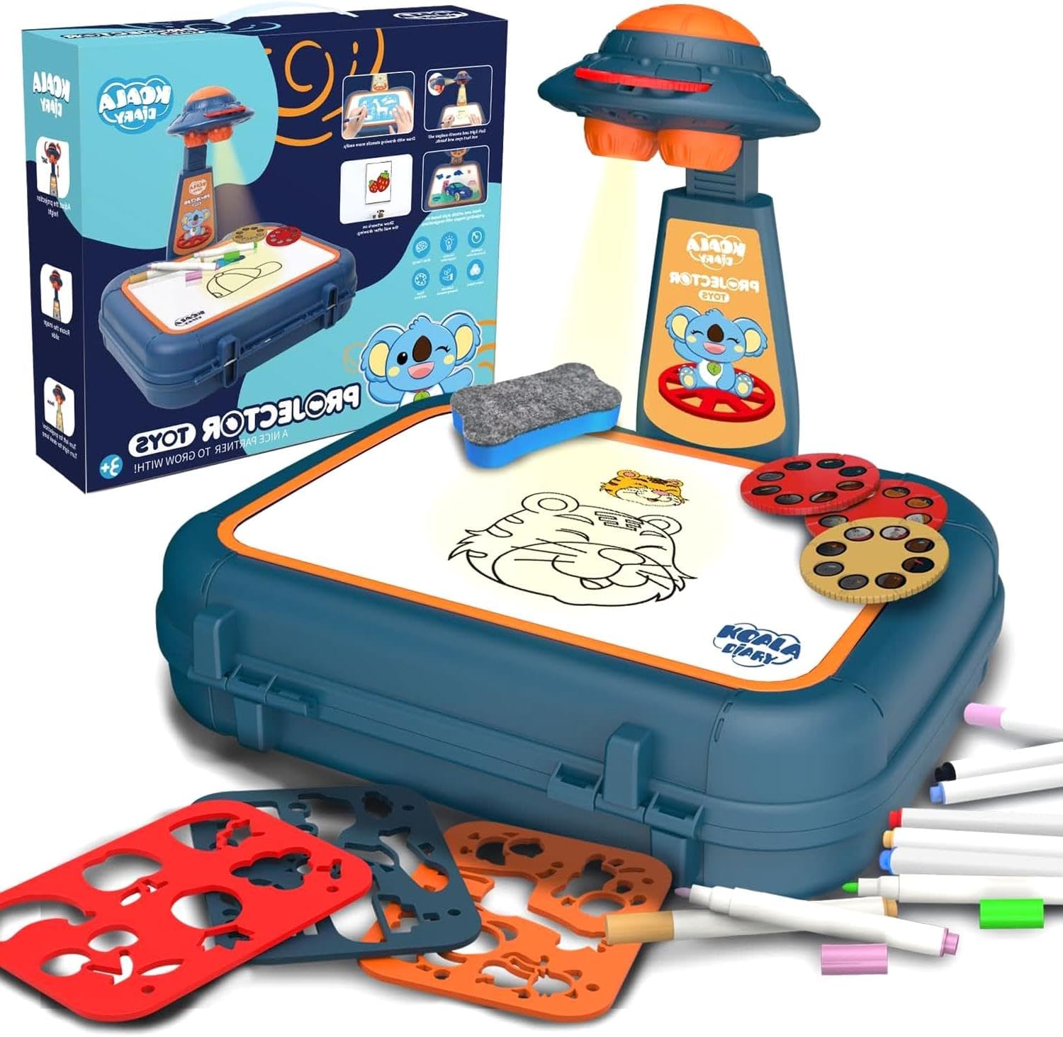 Amazon.com: SoneiL Kids Drawing Projector Toy, 64 Images, Color Pen ...