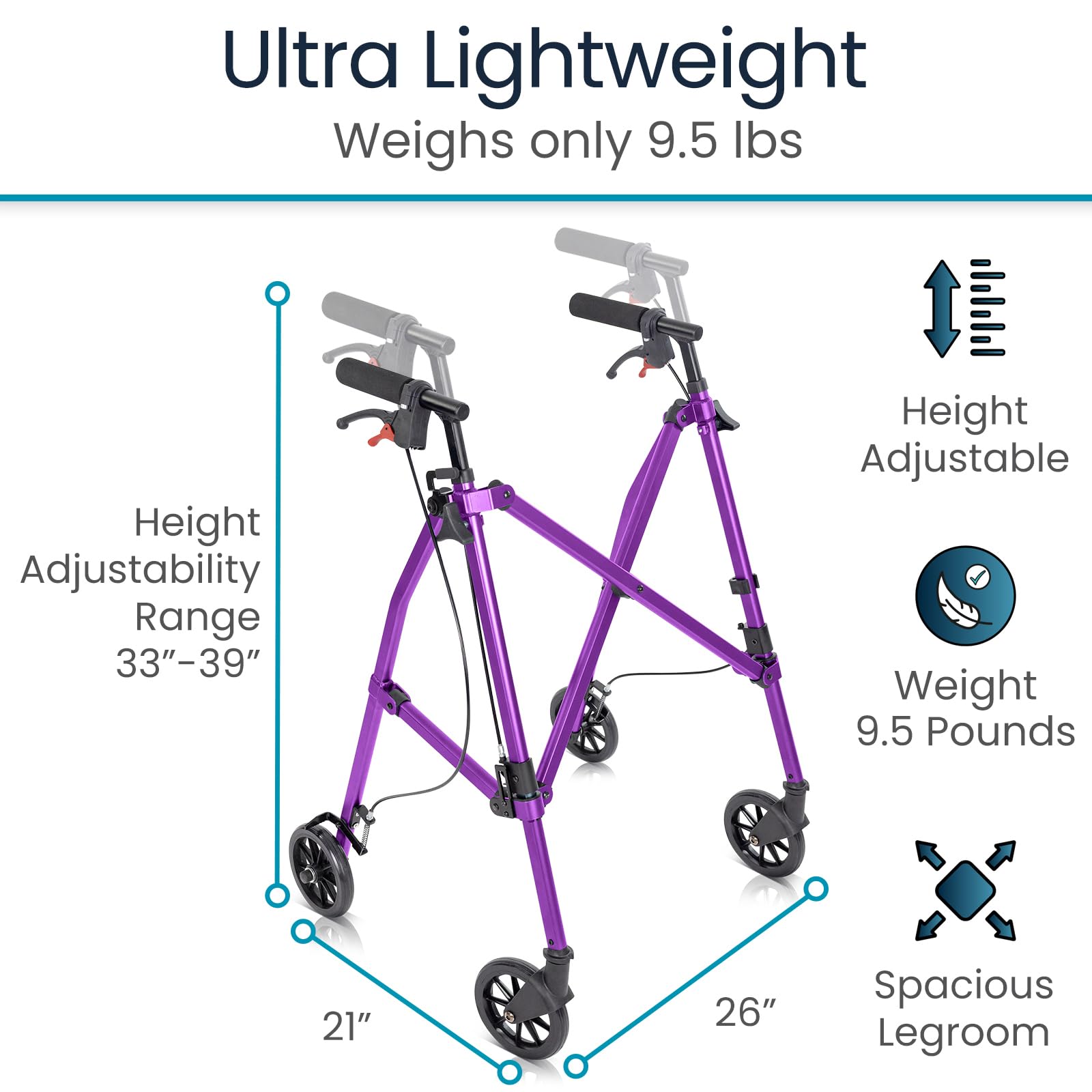 Snapklik.com : Mobility Lightweight Walker For Seniors - Narrow ...