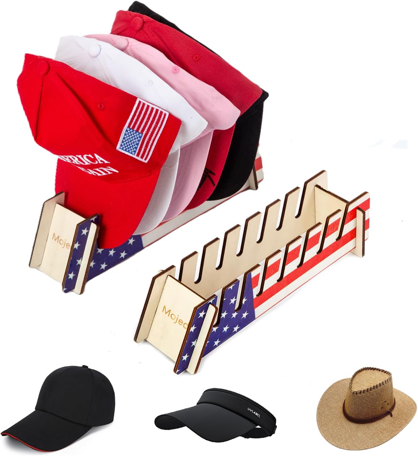 Amazon.com: Mojedi Hat Stand for Baseball Caps Display and Organizer No ...