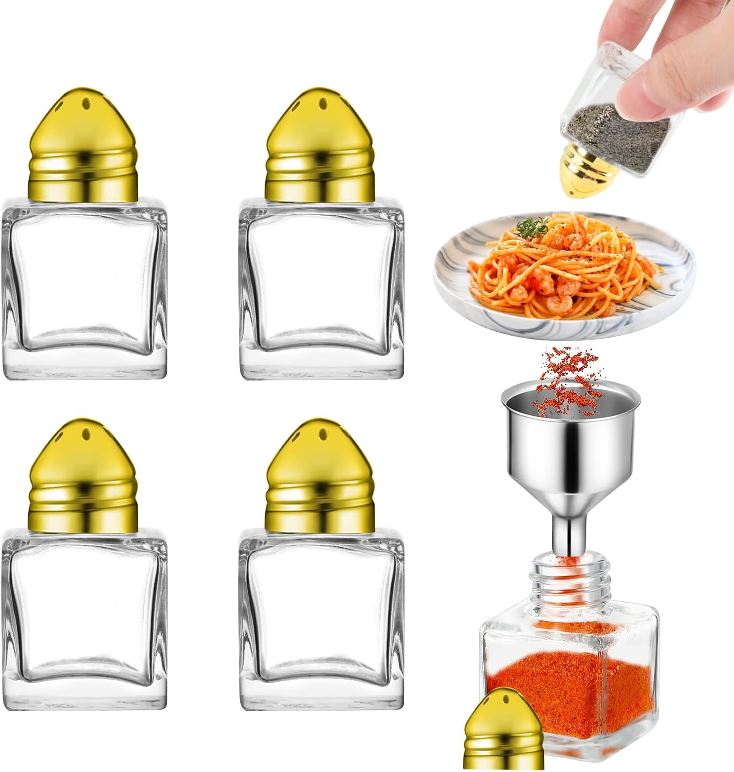 Amazon.com: Set of 5 Mini Salt and Pepper Shakers Mini Spice Shaker ...