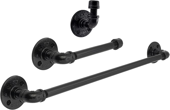 Amazon.com: Industrial Pipe Bathroom Hardware Fixture Set by Pipe Decor ...
