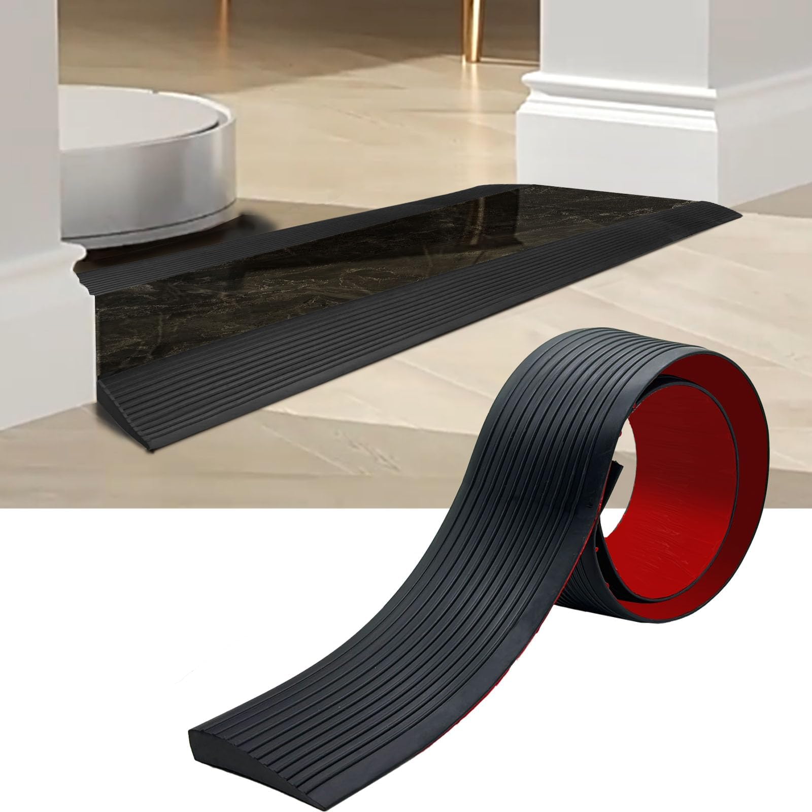 Amazon.com: Doorway Threshold Ramp, Cuttable Self-Adhesive Rubber ...