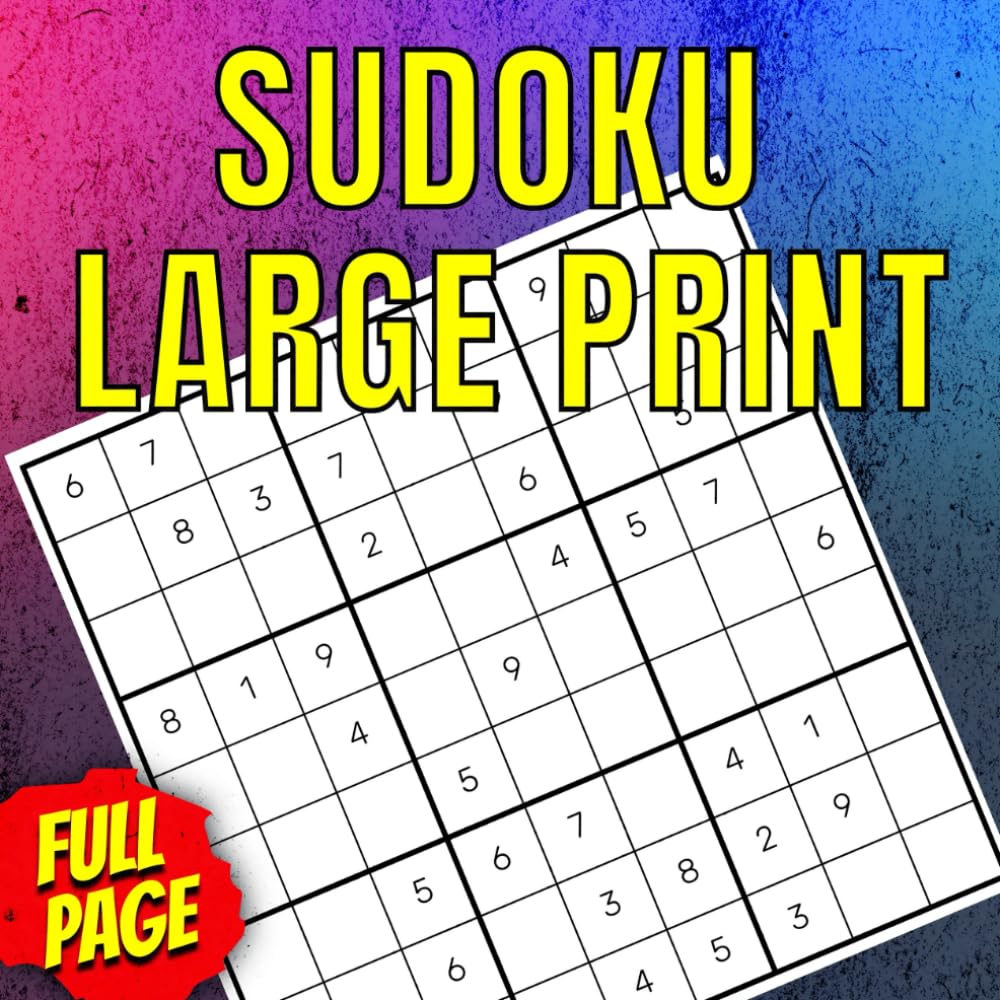 Sudoku Large Print for Adults & Kids 2025 Gift Idea: Large Print 1 ...
