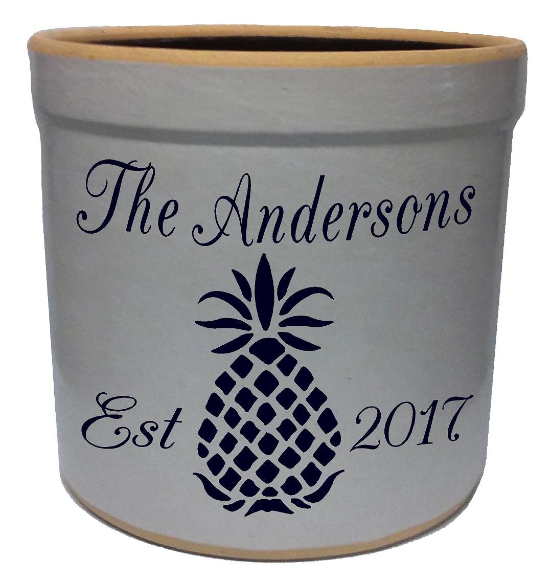 Amazon.com: allsignsco 3 Gallon Personalized Stoneware Crock ...