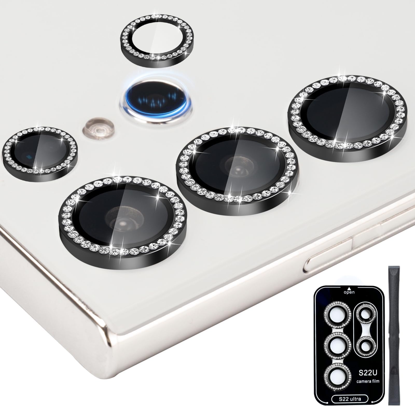 Amazon.com: Zevytop Camera Lens Protector for Samsung Galaxy S22 Ultra ...