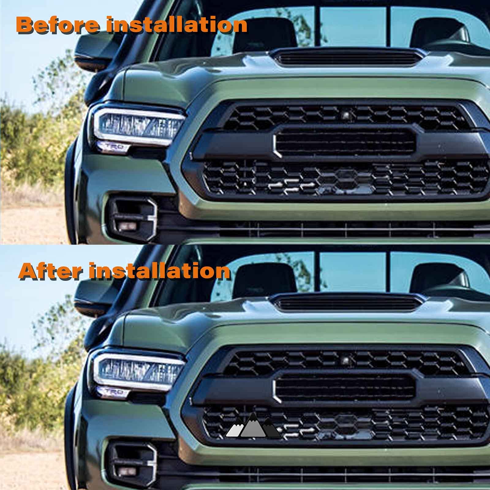 Snapklik.com : JINGSEN Tri-color Grille Badge Logo Decoration ...