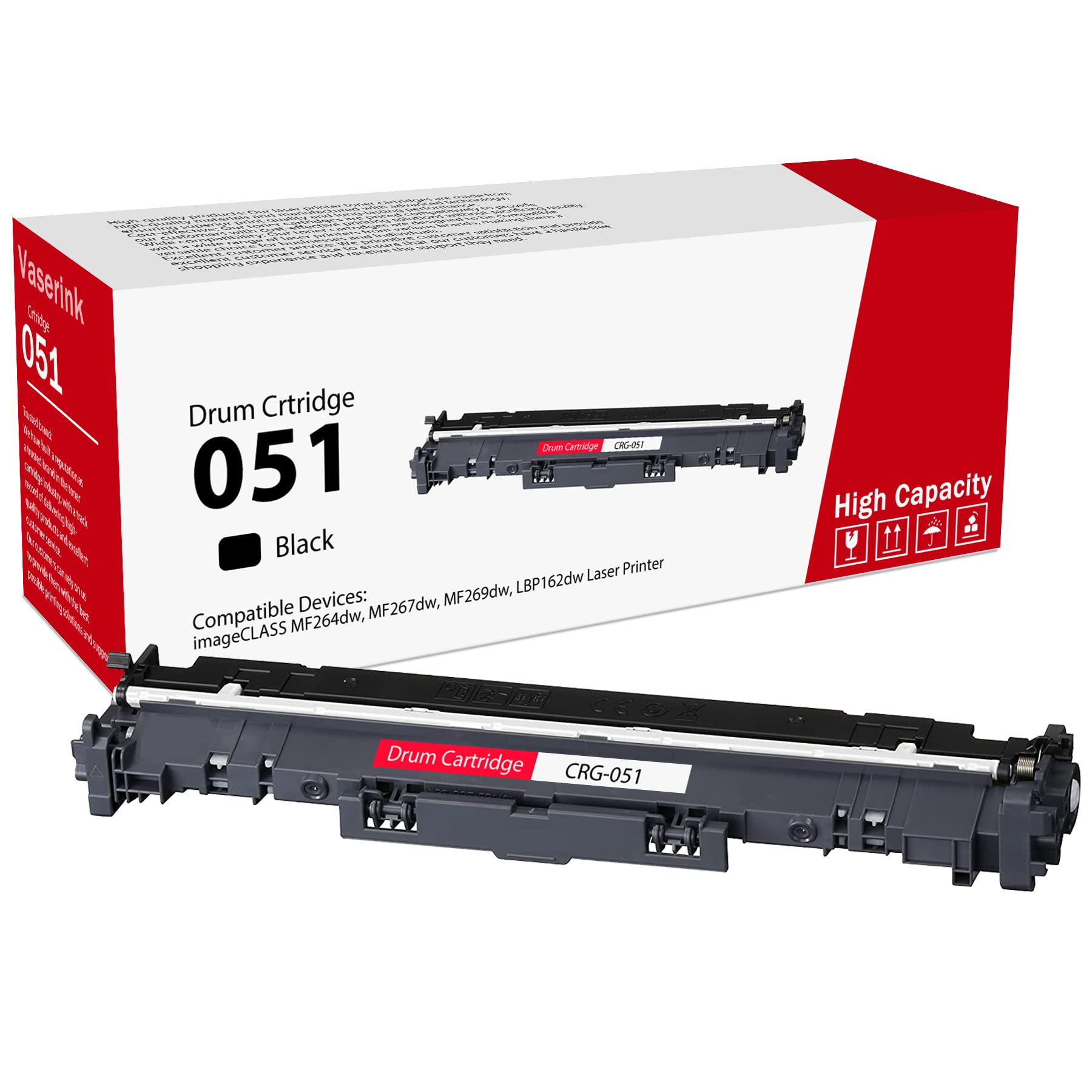 Amazon.com: High-Yield 051 Black Drum Unit (1-Pack) - Vsenk Compatible ...