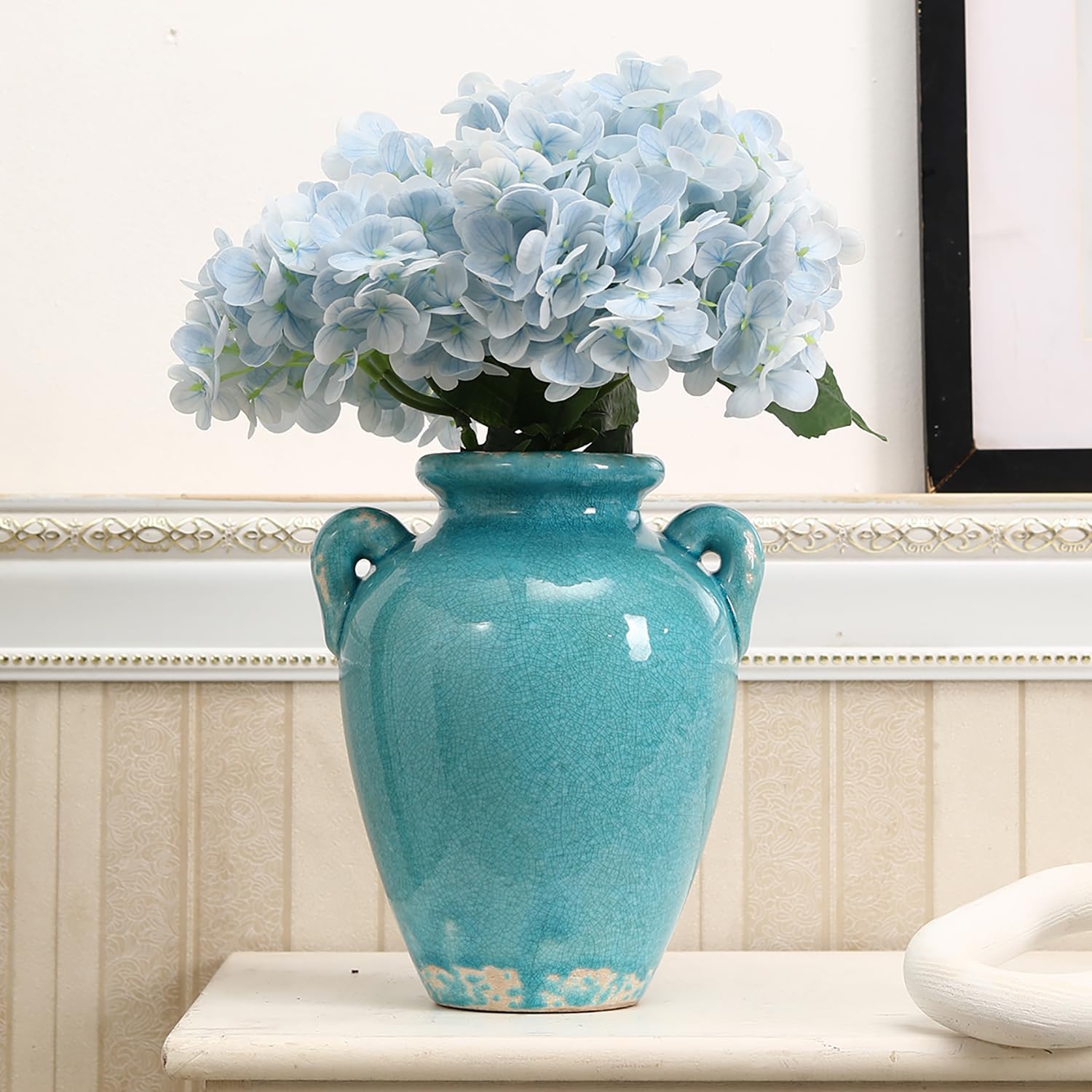 Amazon.com: GARSHEON Ceramic Vase, Rustic Vase, Vintage Vase, Farmhouse ...