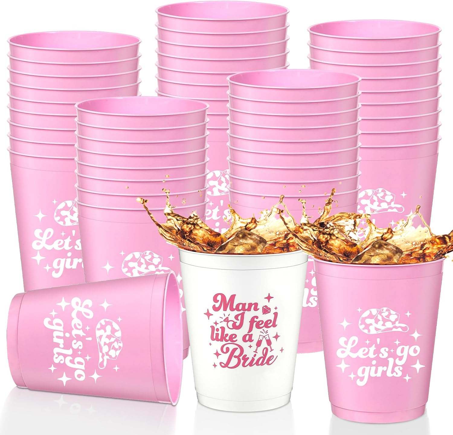 24Pcs Let's Go Girls Cups Retro Bachelorette Themed Party Supplies ...
