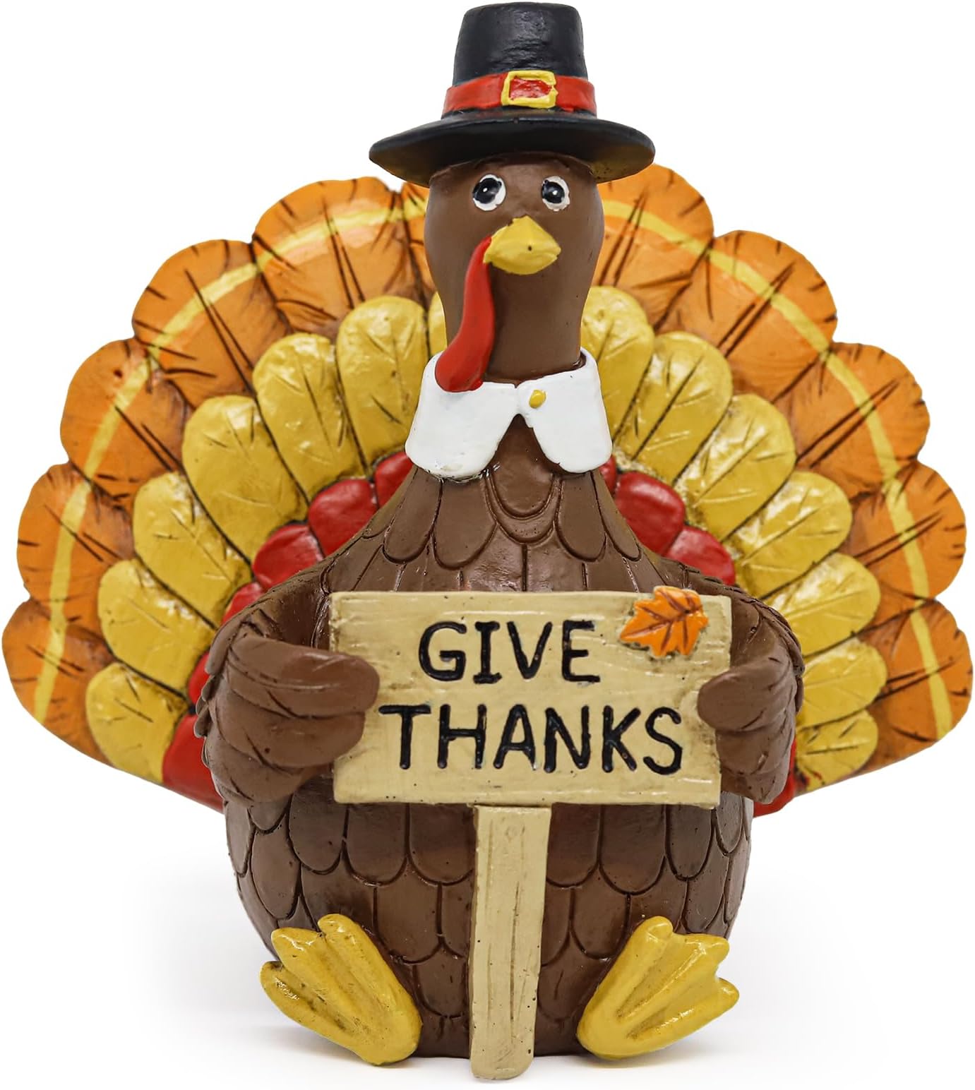 Amazon.com: CRCZK Thanksgiving Turkey Figurine - Festive 6 Inch Resin ...