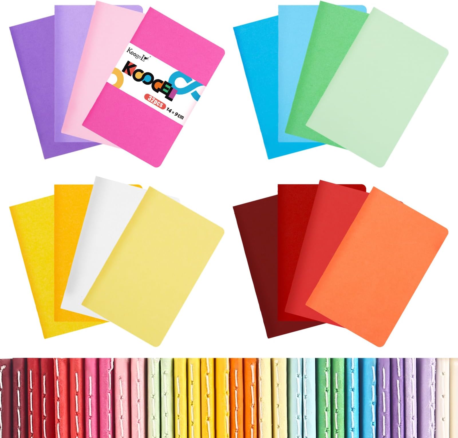 KoogeL 32 Pads Mini Notebooks Unlined, Pocket Notebooks Blank Small ...