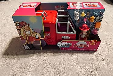 Amazon.com: Barbie Chelsea Can Be Doll & Toy Fire Truck Playset with ...