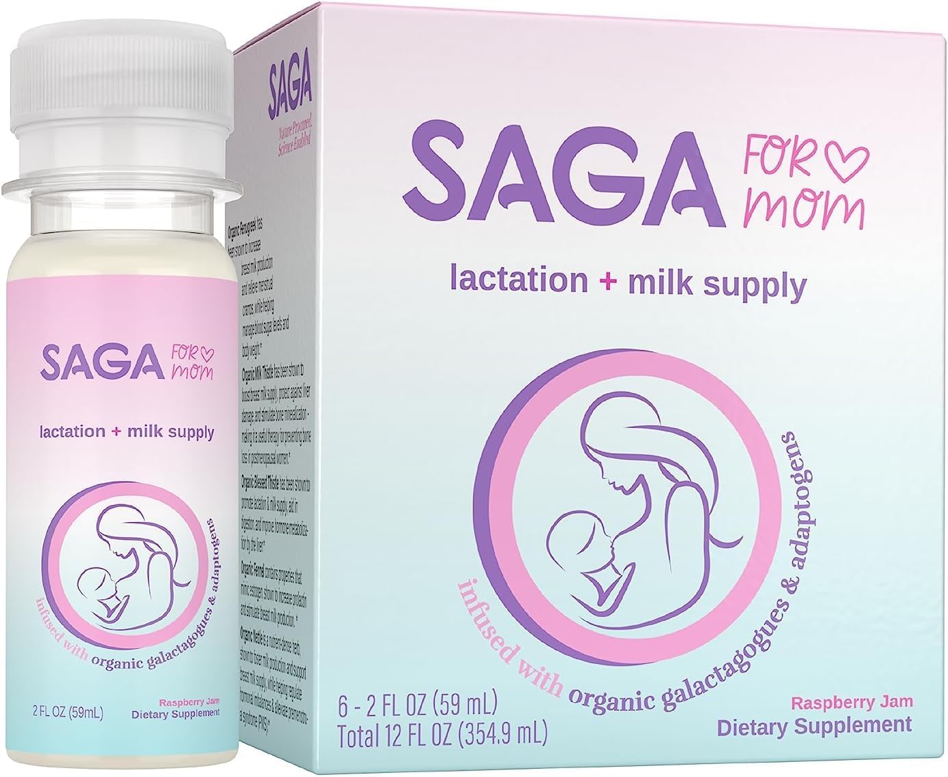 Amazon.com: SAGA Lactation Support Shots to Increase Breast Milk Supply - Lactation Drink to ...