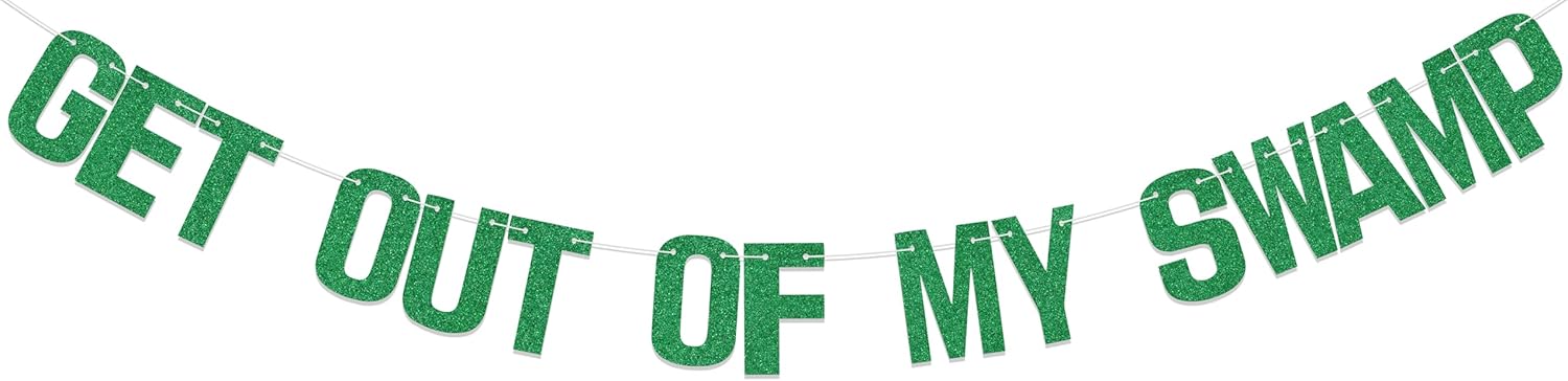 Amazon.com: Get Out of My Swamp Banner - Swamp Decor - Housewarming ...