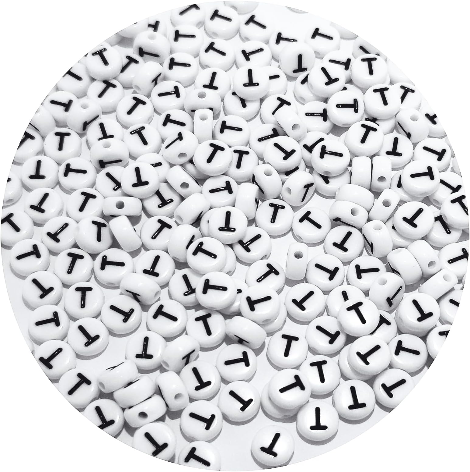 Amazon.com: 500Pcs Acrylic Letter Beads 7x4mm Alphabet Beads for ...