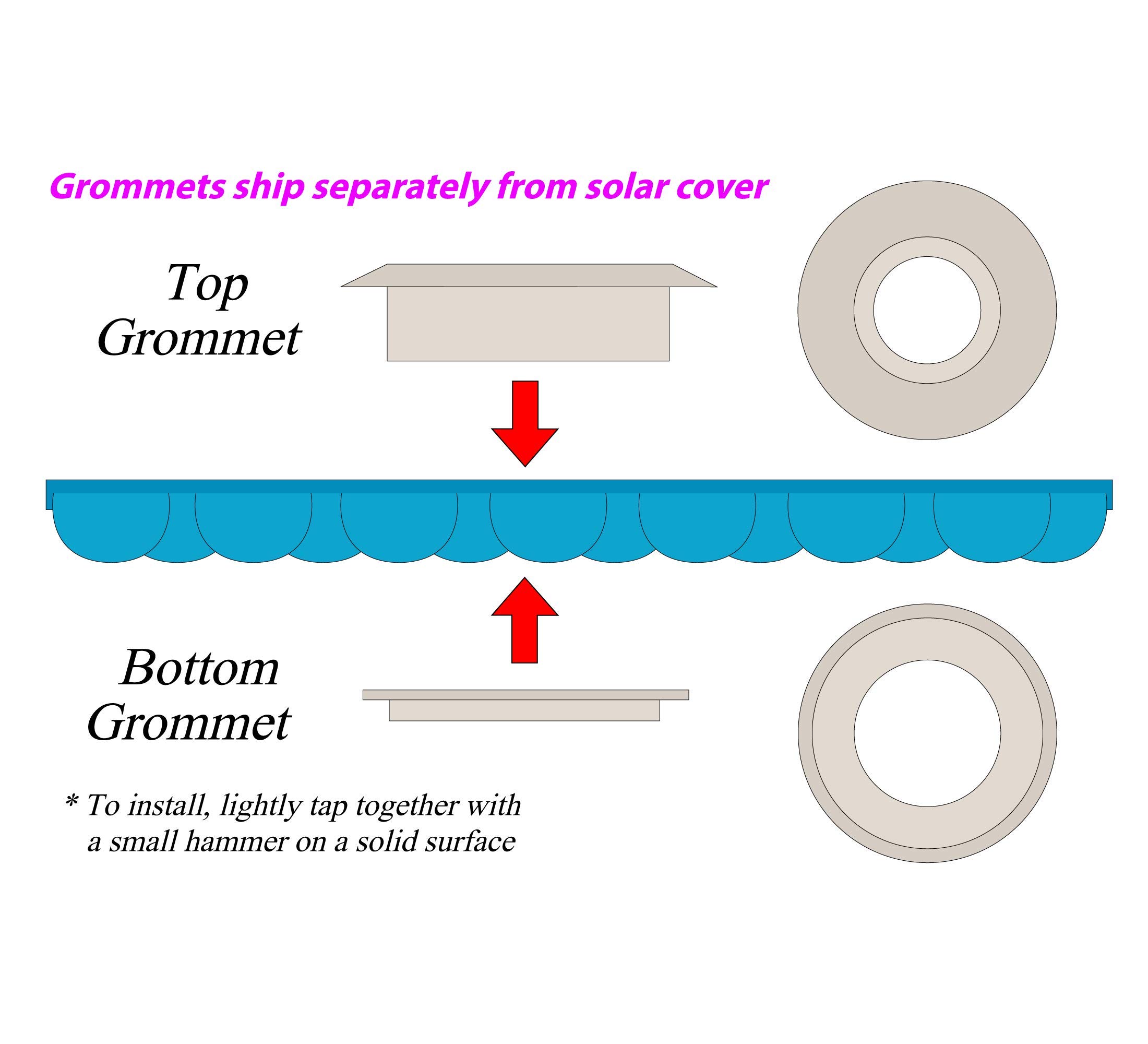 Snapklik.com : Quick Drain Grommet Kit For Solar Heating Covers Set Of ...