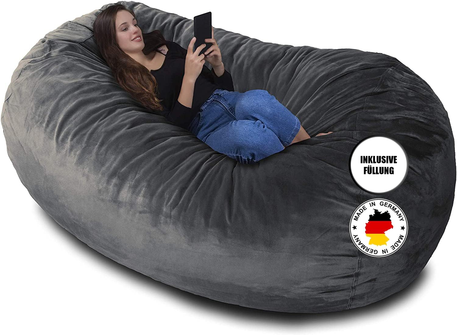 Charlie & Finn DER GRÖSSTE SITZSACK EUROPAS! - Premium Sitzsack XXL ...