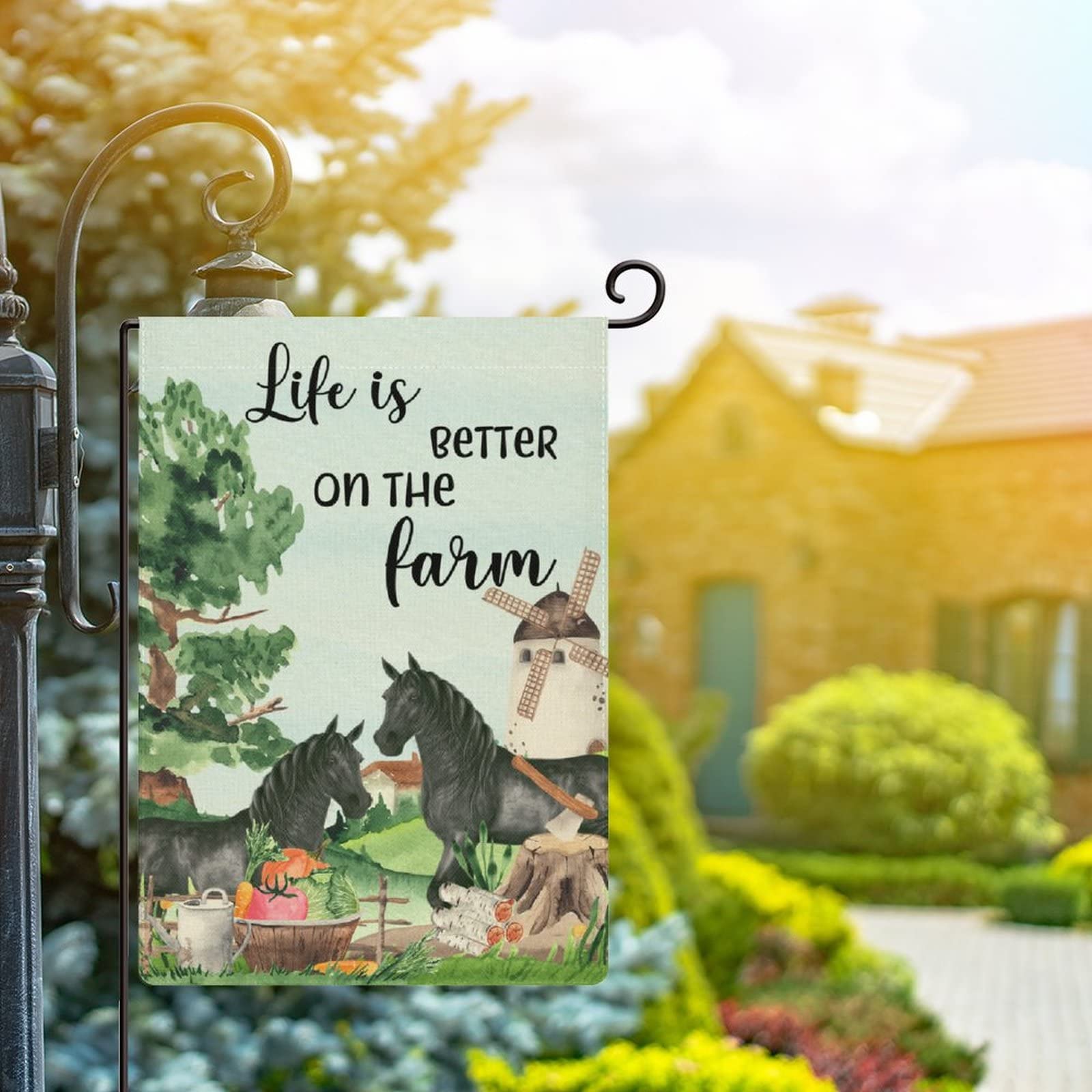 Farm Garden Flags Fall Farm Welcome Garden Flag Red Truck Pumpkins