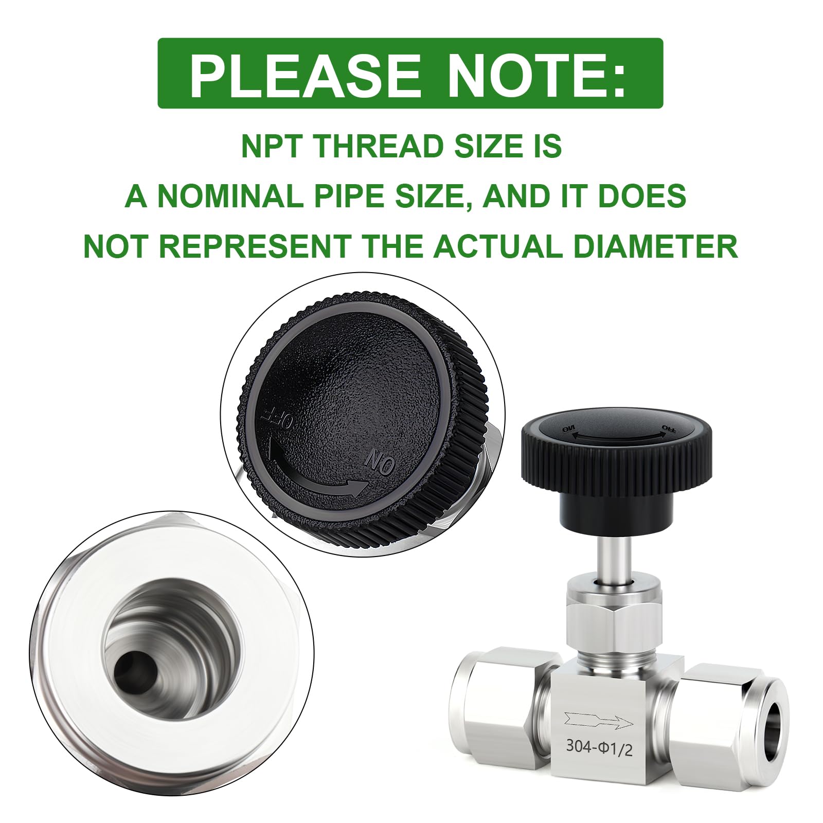 Snapklik.com : 1PCS 304 Stainless Steel Compression Tube Square ...