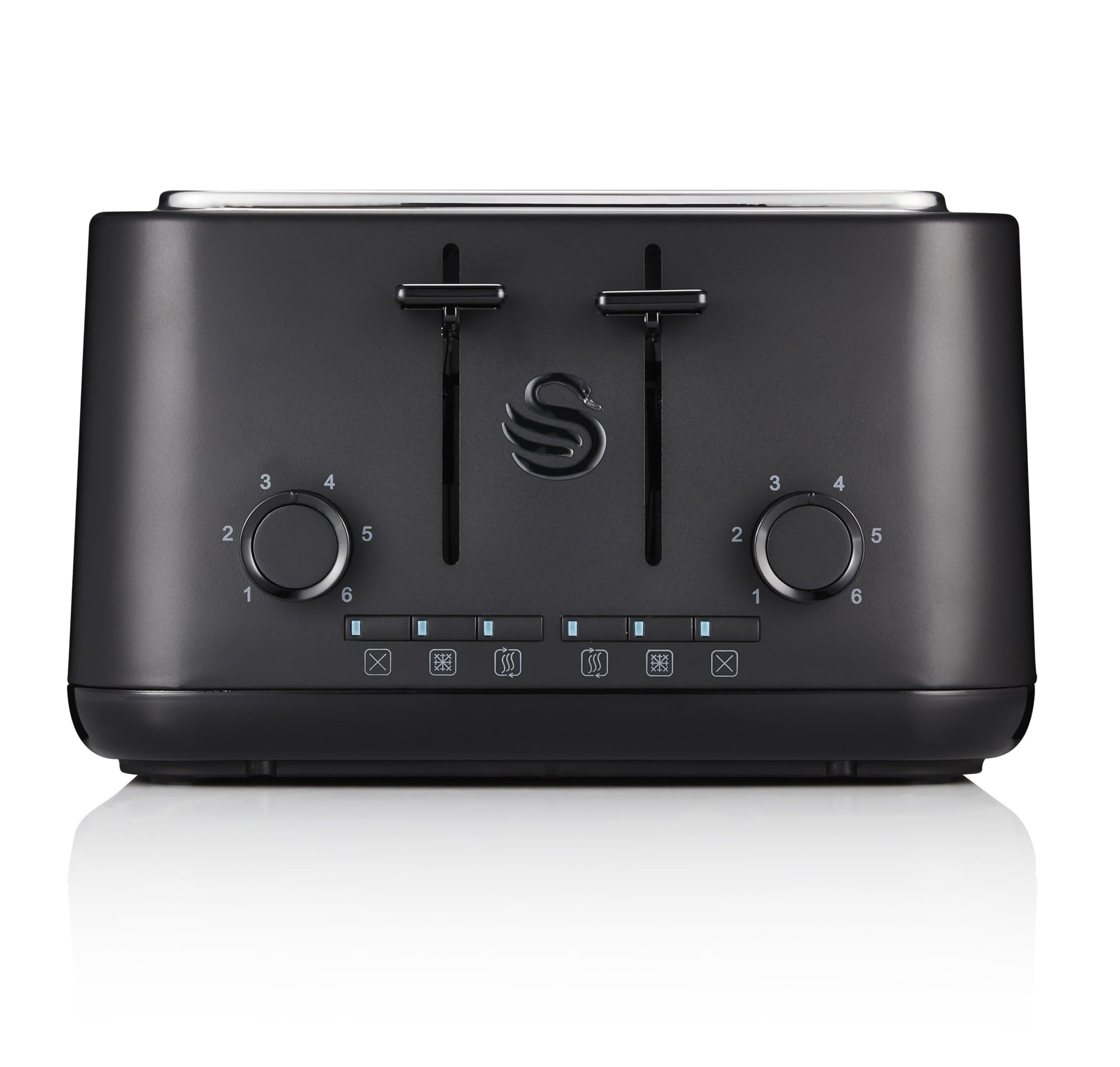 Swan ST34040BLKN Stealth 4-Slice Toaster with Defost/Reheat/Cancle ...