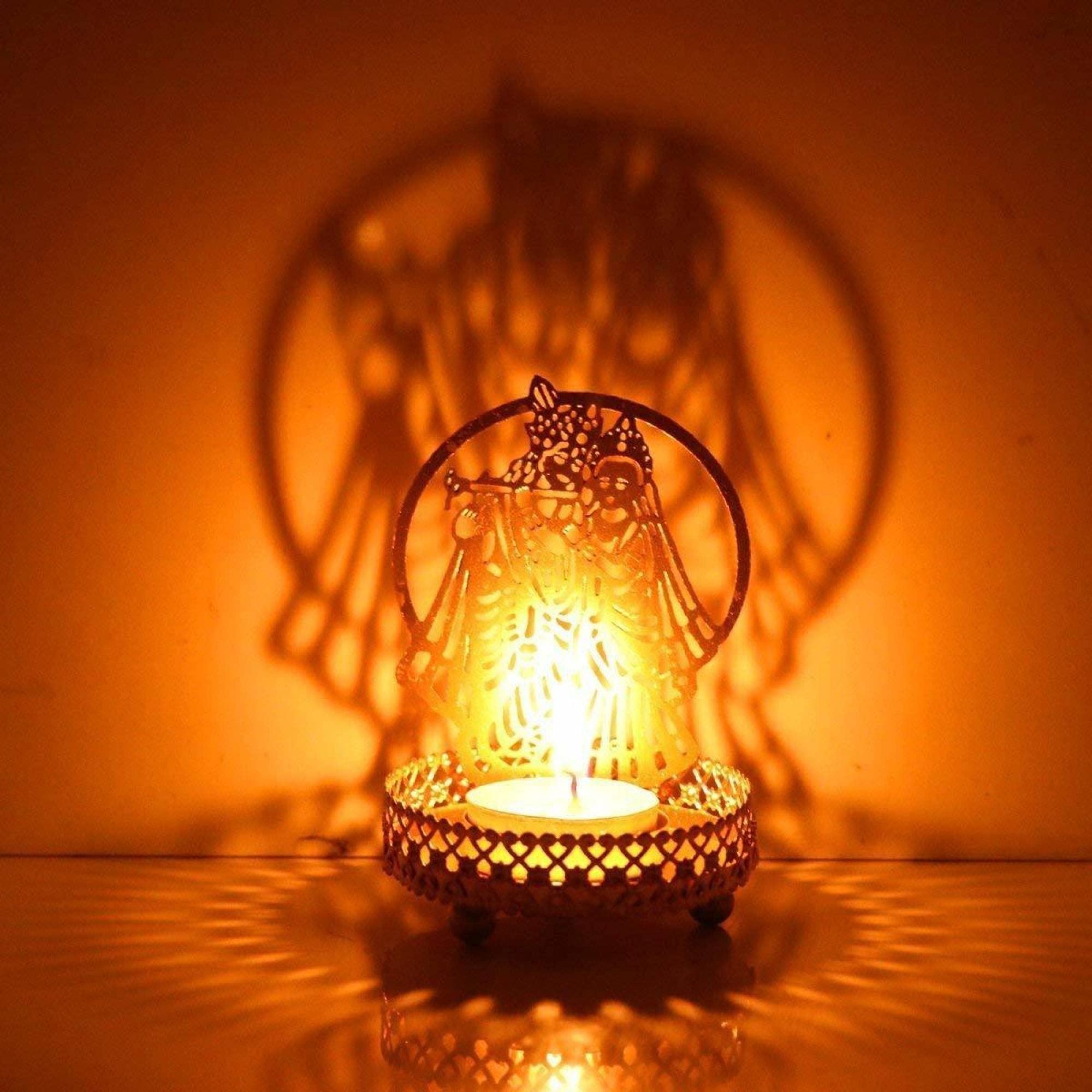 Buy The One Shop Radha Krishna Shadow Tealight Candle Holder | Radha ...