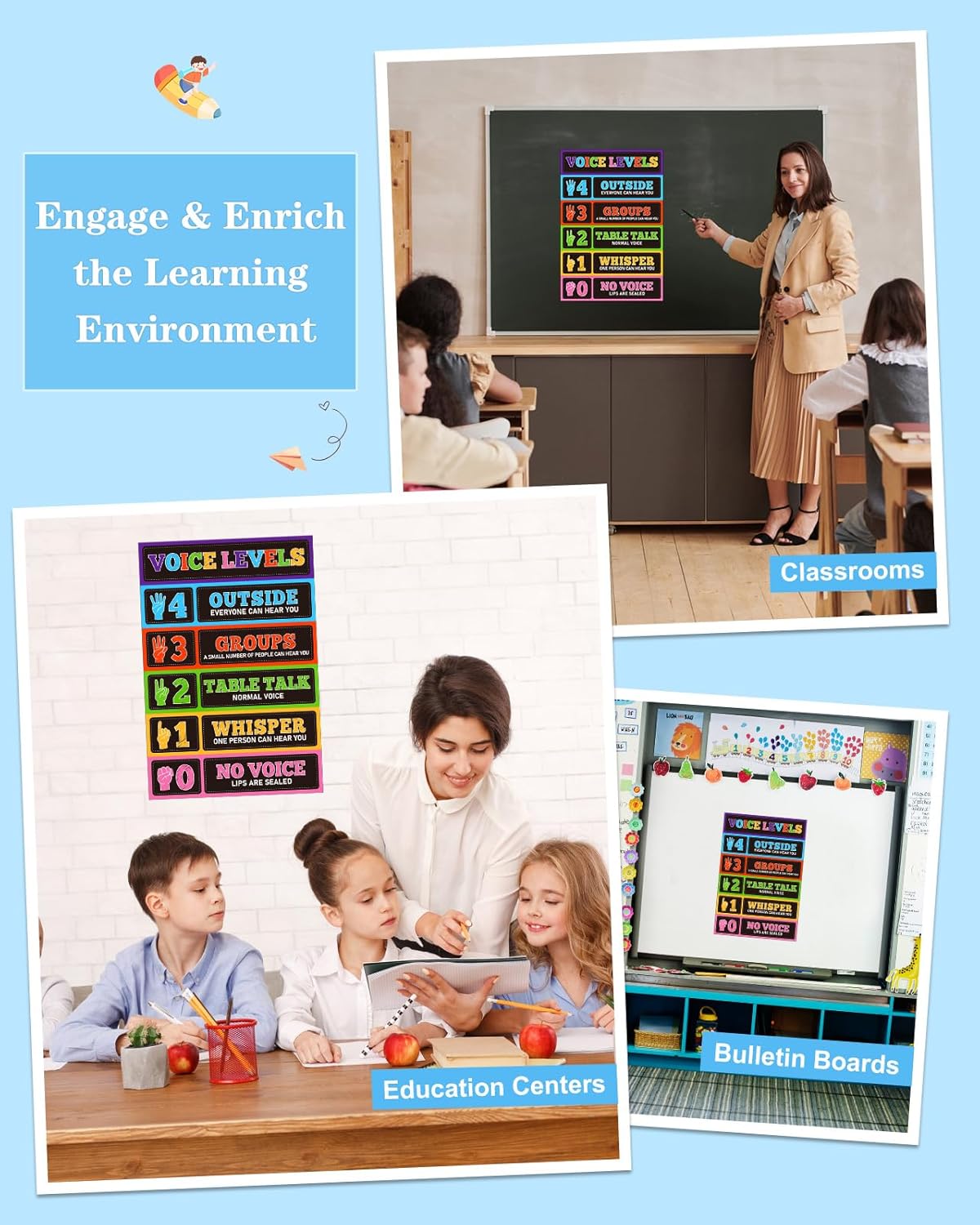 D24TIME Voice Level Chart for Classrooms - Australia | Ubuy
