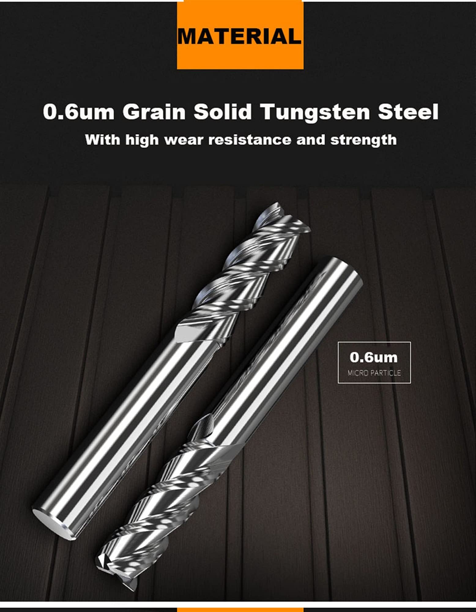 3 Piece Grinder End Mills 10mm Carbide End Mill - 3-Flute DLC Coated ...