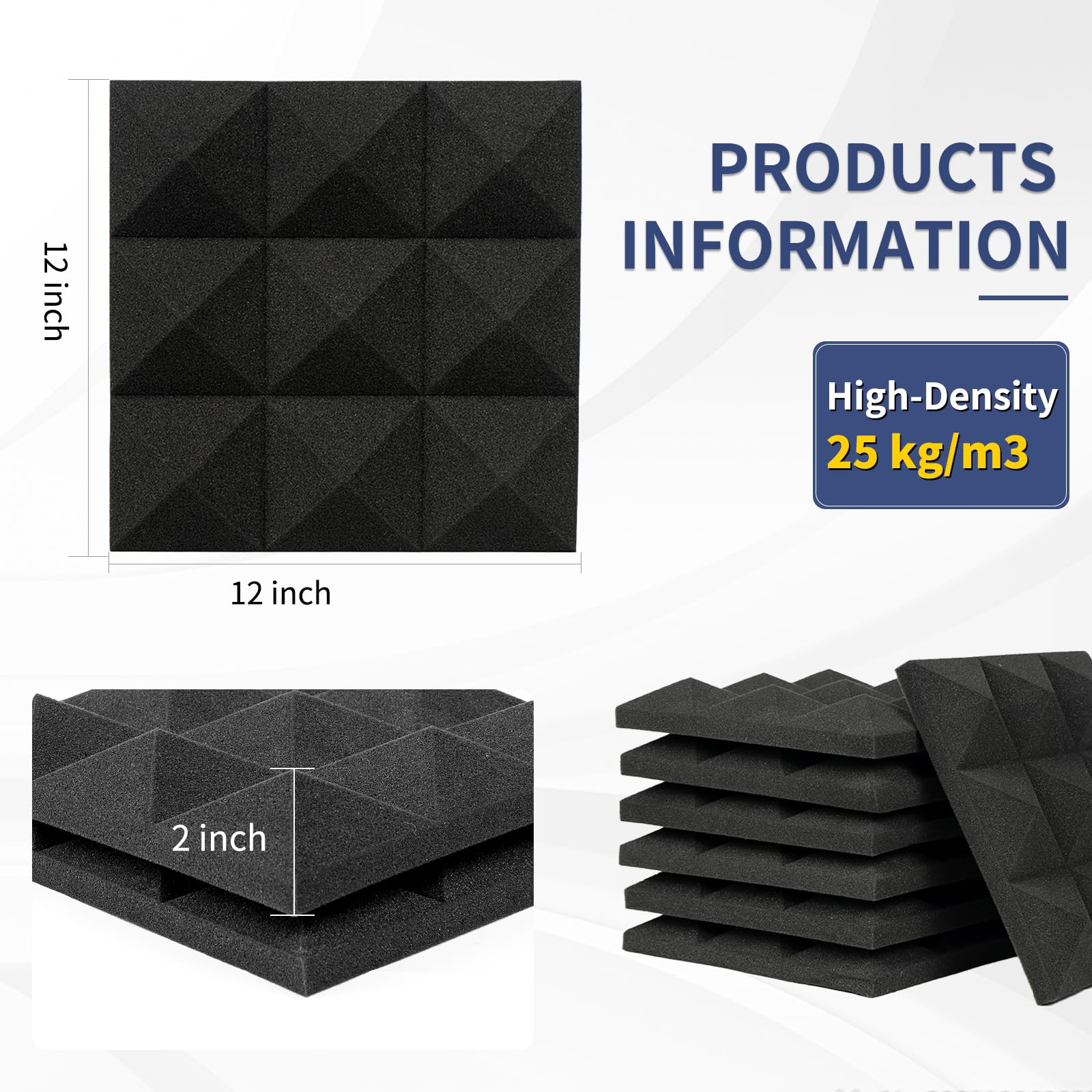 Snapklik.com : 8 Pack Acoustic Foam Corner Bass Traps - 7" X 7" X 12 ...