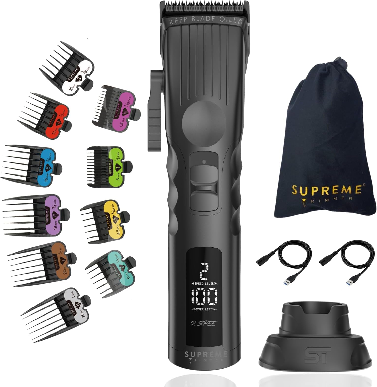 Amazon.com: Supreme Trimmer 2Spee Hair Clipper (3.5 Hour Use) Removable ...