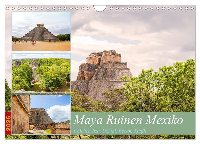 Mayan Ruins Mexico, US-Version (Wall Calendar 2026 DIN A4 Landscape ...