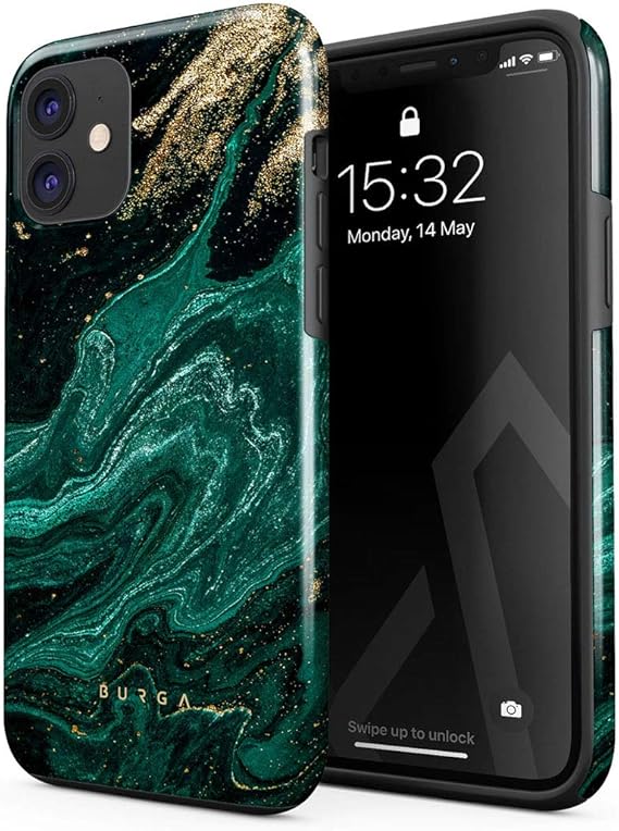 Amazon.com: BURGA Phone Case for iPhone 12 - Cute, Trendy, Aesthetic, Pattern Phone Cover, Hard ...