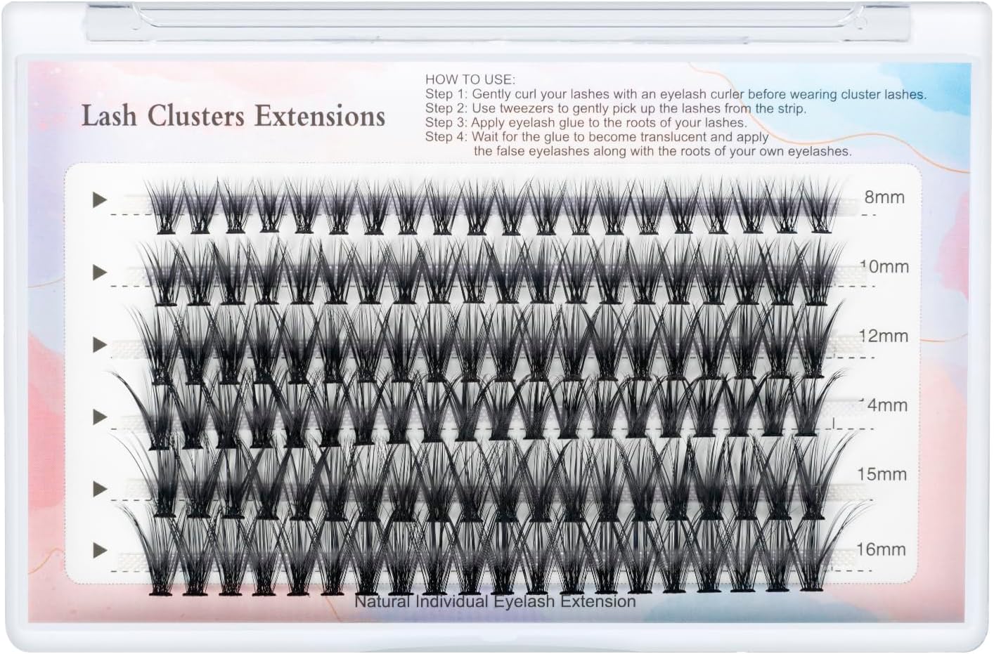 Amazon.com: QEZEZA Lash Clusters DIY Eyelash Extensions, 120 Clusters ...