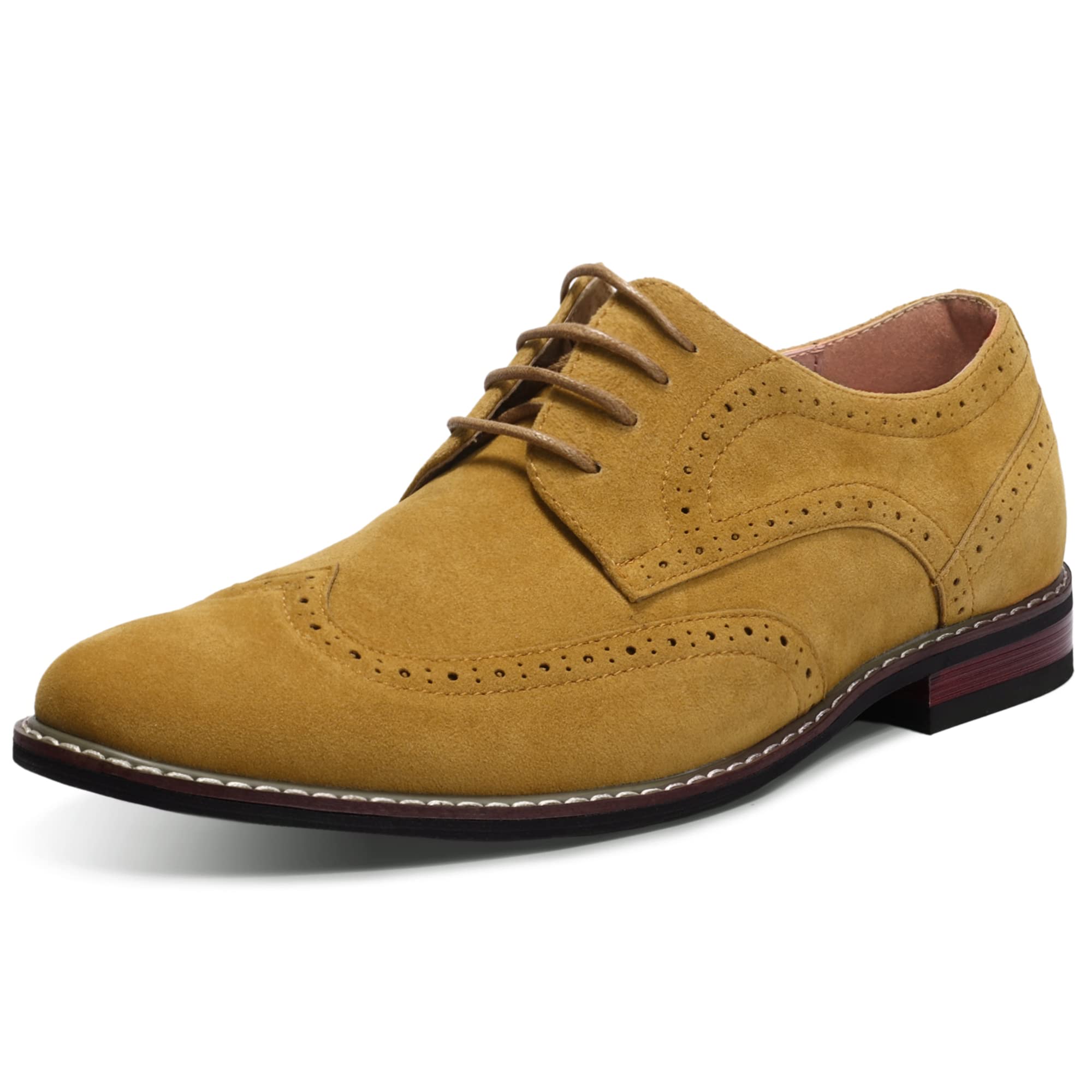 Mofri Men's Oxford Suede Shoes, Wingtip Dress Shoes for All Occasions ...