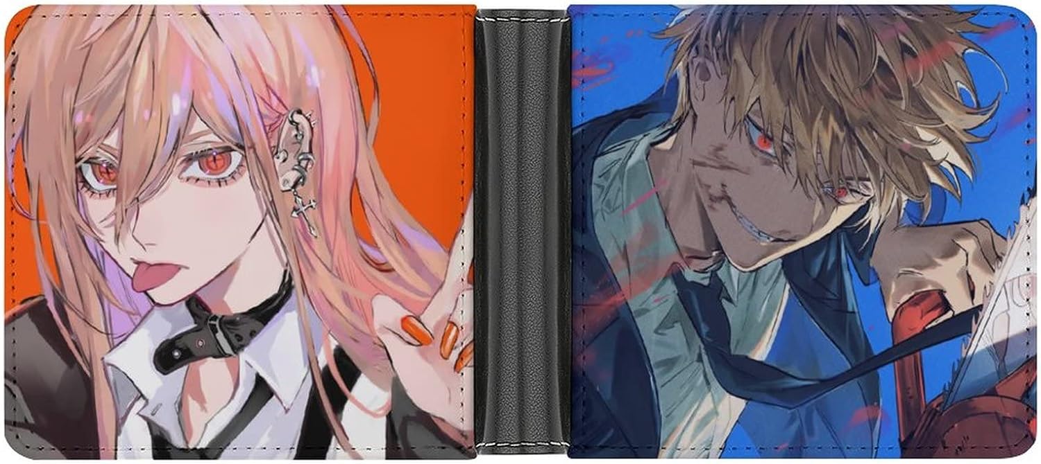 Amazon.com: Chain-saw Men Wallet, Anime Leather Mens Wallets Slim ...