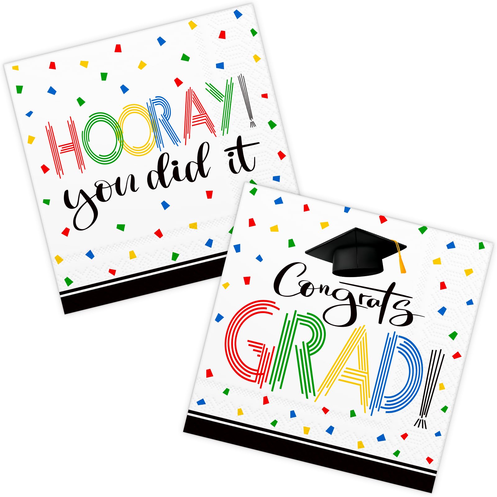 Snapklik.com : Graduation Party Napkins, Colorful Class Of 2024 Napkins ...