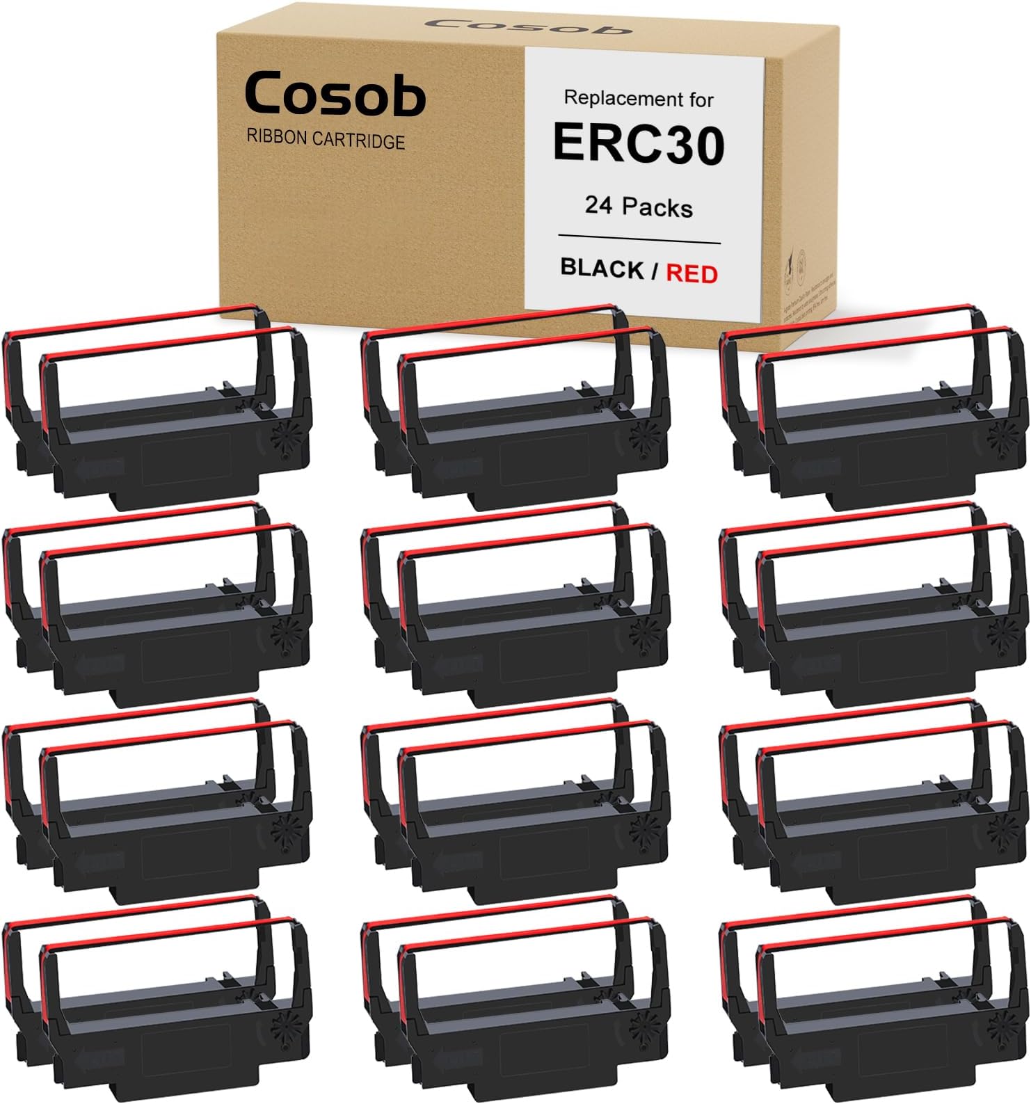Amazon.com: Epson ERC38BR Cash Register Ribbon Black/Red EPS ERC38BR ...