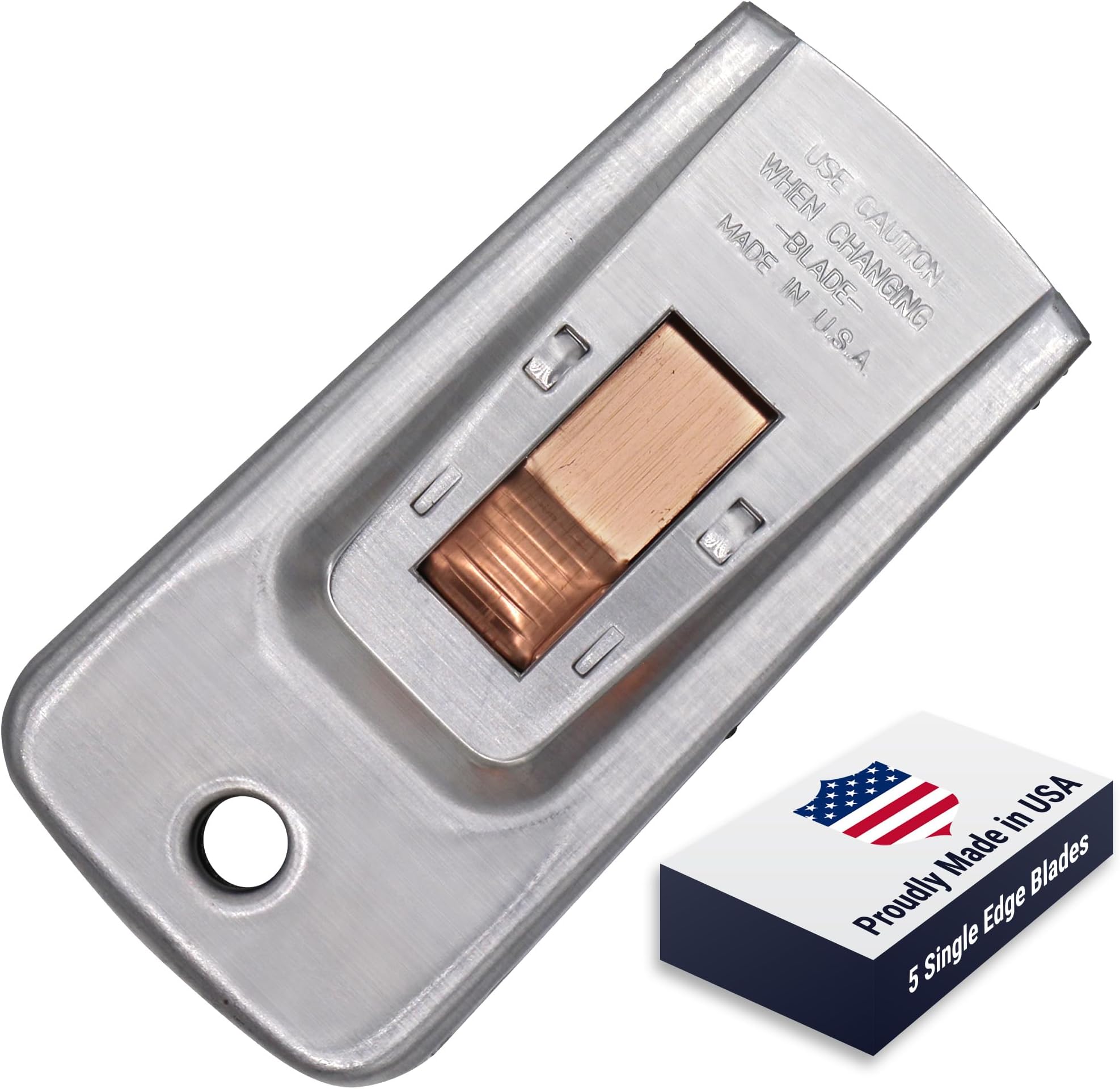 Amazon.com: Retractable Razor Blade Scraper Tool with 5 Single Edge ...