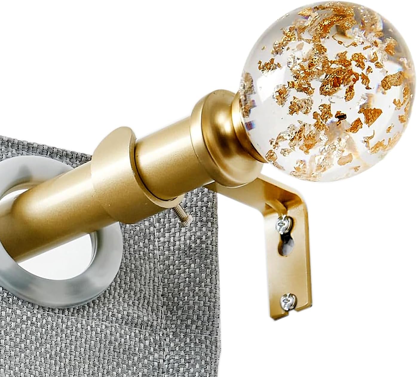 Amazon.com: Enruiming Gold Curtain Rod for Window 48 to 84 Inches (4 ...