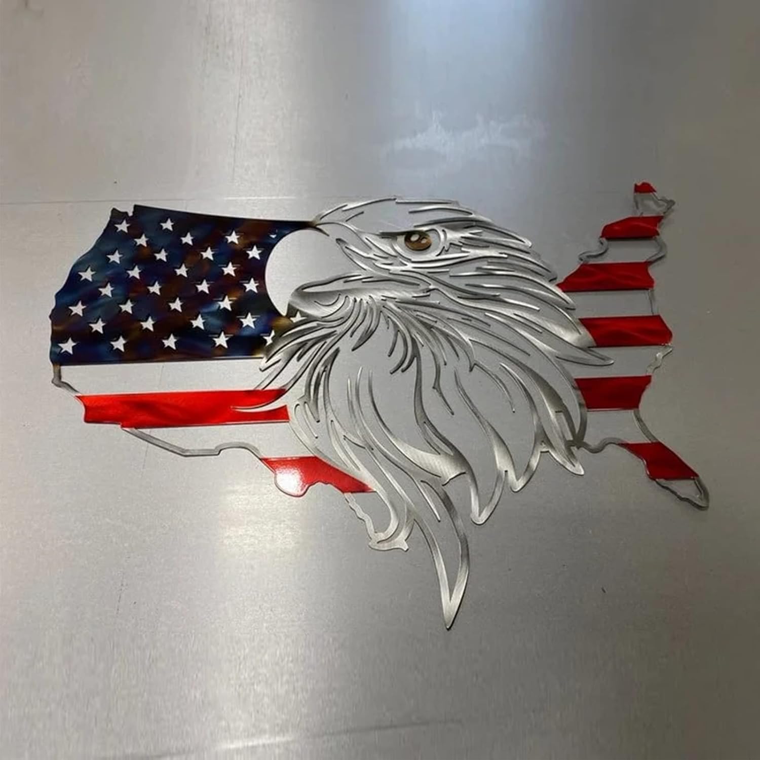Amazon.com: SSS-Eagle American Eagle Metal Flag Dead Soldier Memorial ...
