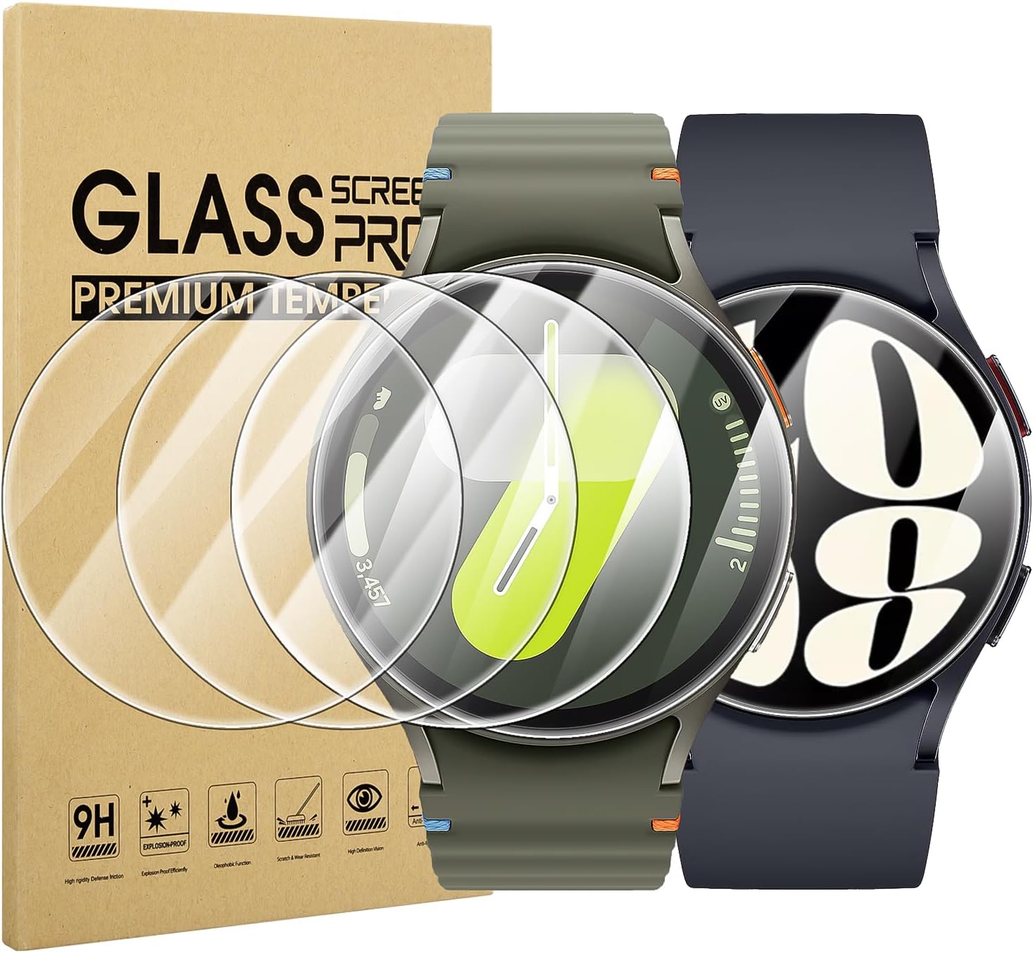 Amazon.com: Suoman 4-Pack Screen Protector for Samsung Galaxy Watch 7/6 ...