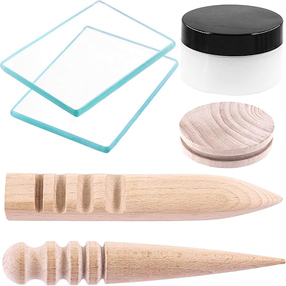 Amazon.com: Swpeet 6Pcs Professional Wood Leather Edge Burnisher and ...