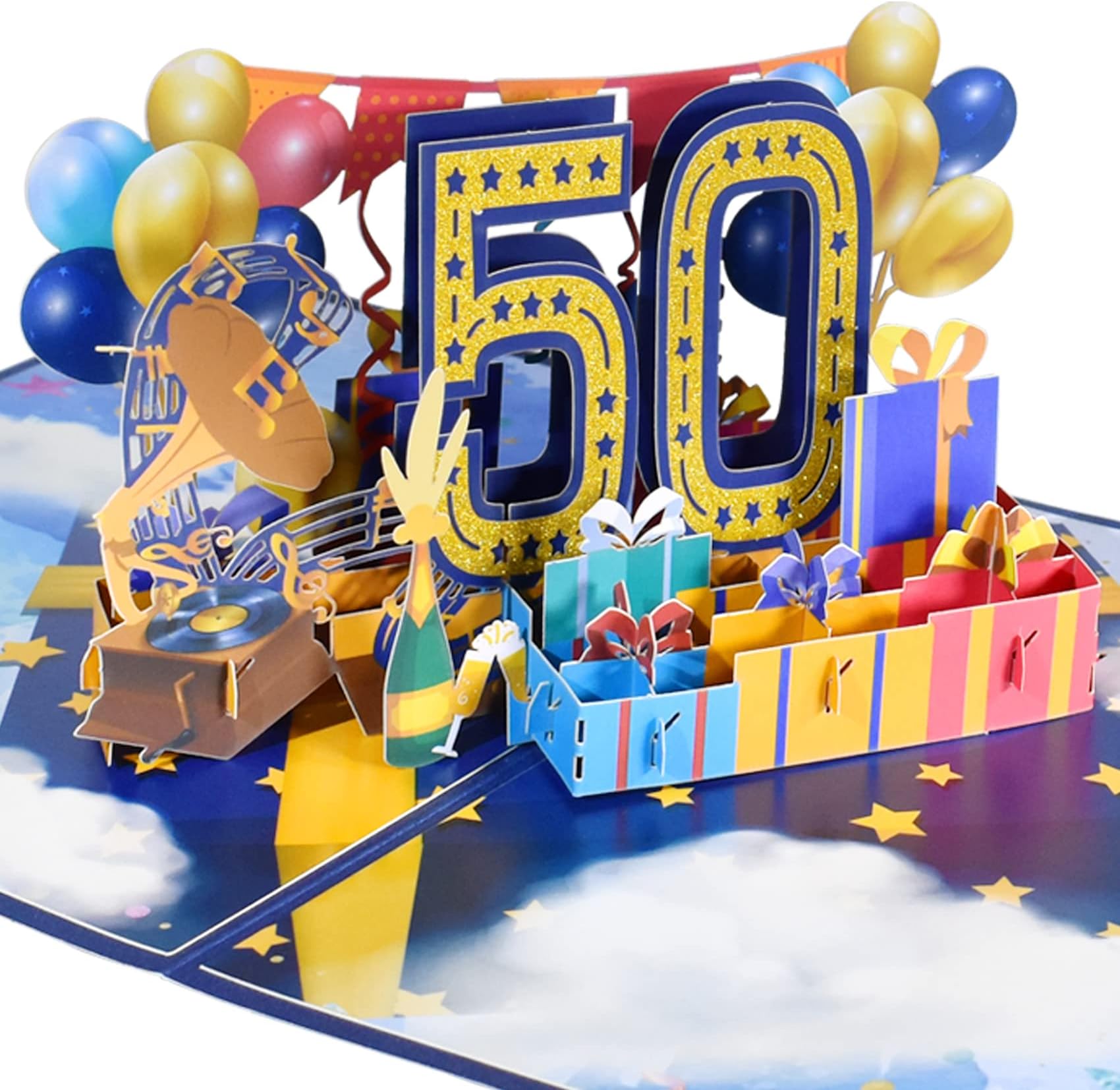 GREETING ART 50th Birthday Card for Men and Women,50th Birthday Gifts ...