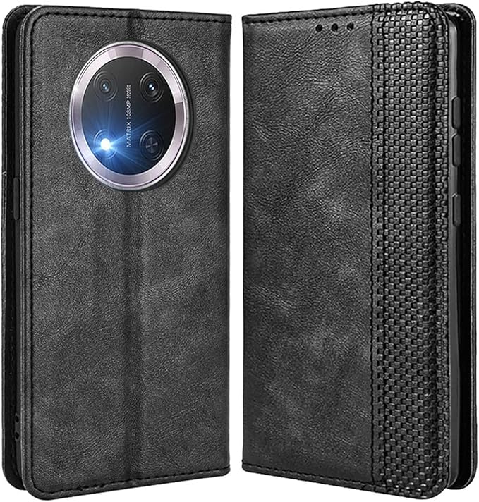 MOJIA Coque pour Honor Magic7 Lite (Magic 7 Lite), Étui en Cuir, PU ...